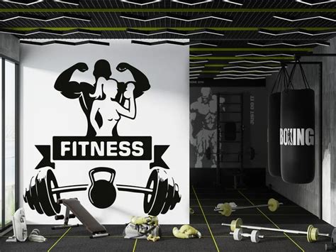 Gym Wall Decalgym Wall Artfitness Wall Quotescrossfit Wall Etsy Gym