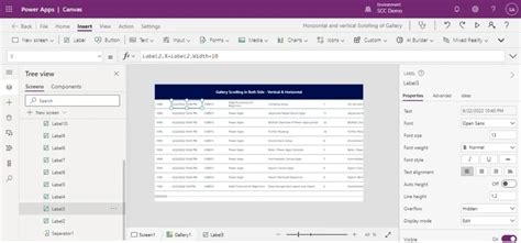 Horizontal And Vertical Scrolling In Power Apps Gallery
