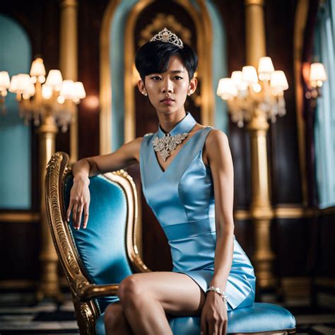 Regal Asian Femboy Sits In The Throne Room By Nathaliechen On Deviantart