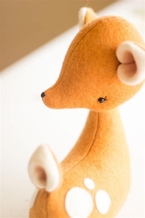 Pdf Pattern Violet Felt Deer Softie With Felt Etsy Australia