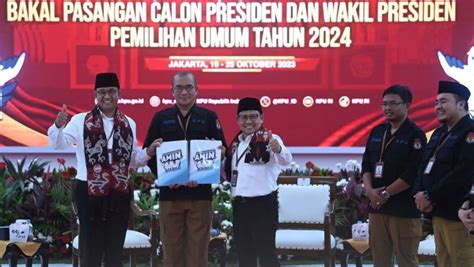 Ketua KPU Berkas Persyaratan Pasangan Anies Cak Imin Lengkap ERAKINI ID