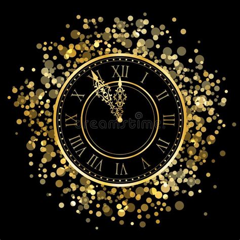 Horloge Minuit Stock Illustrations Vecteurs Clipart 7 087 Stock