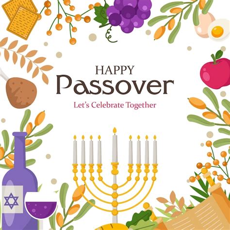 Premium Vector Happy Passover Card Template For Greeting Card Fashion