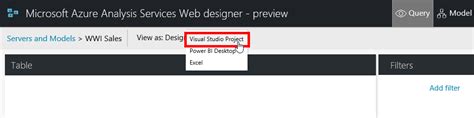 import power bi desktop model to ssas tabular 2017 using azure analysis