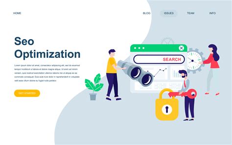 Modern Flat Web Page Design Template Of Seo Analysis 279738 Vector Art At Vecteezy