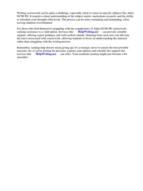 Aqa Gcse Pe Coursework Exemplar Pdf Physical Fitness Skeletal Muscle