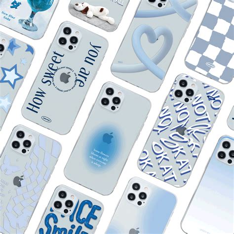 [아이폰16추가] 9c9c 블루 Ver 클리어 젤리케이스 아이폰 5 6 6s 6s 7 8 X Xs Xs Max 12 13 14 15 16미니 프로 프로맥스 플러스 갤럭시