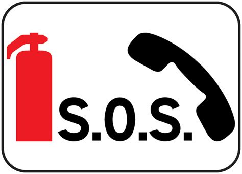 panonceau routier m9f appel d urgence et extincteur signals