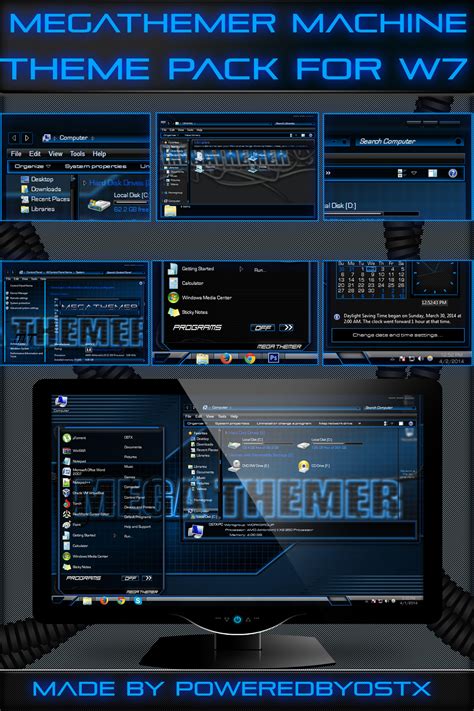 Megathemer Machine Theme Pack For Windows 7 By Poweredbyostx On Deviantart