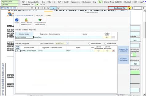 Software Certificazione Unica Per Commercialisti INTEGRATO GB