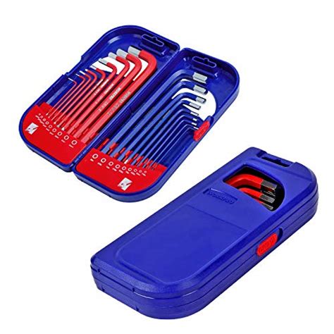WORKPRO 18 Pc Long Arm Hex Key Allen Wrench Set With Hard Case SAE