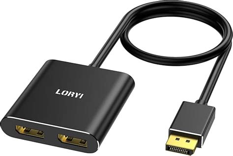 Displayport To Dual Displayport Splitter Adapter 4k60hz Mst Displayport Hub 1 In 2