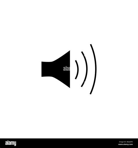 Speaker Icon Volume Sound Symbol Audio Wave Shape Black Simple Illustration Stock Vector