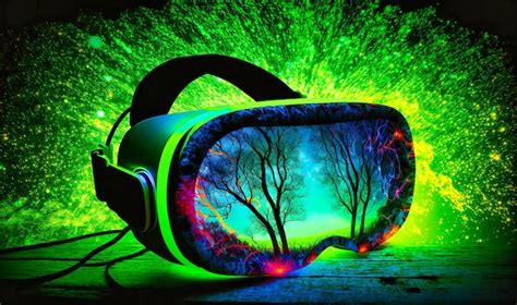 Premium Photo A Hightech Headset Worn To Immerse The User In A