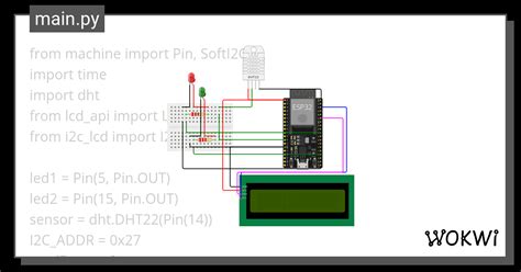 52200156lcd I2ctempandhumidity Wokwi Esp32 Stm32 Arduino Simulator