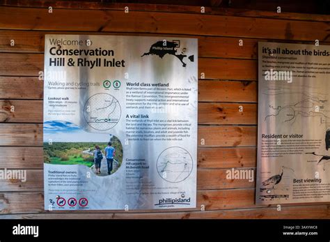 Conservation Hill And Rhyll Inlet Reserve Information Board At The Entrance Conservation Hill
