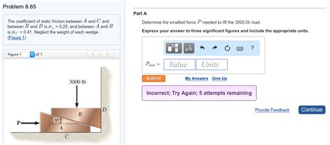 Solved The Coefficient Of Static Friction Between A And C Chegg