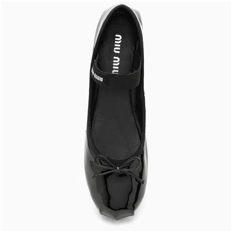 Miu Miu Ballerina Nera In Vernice Thedoublef