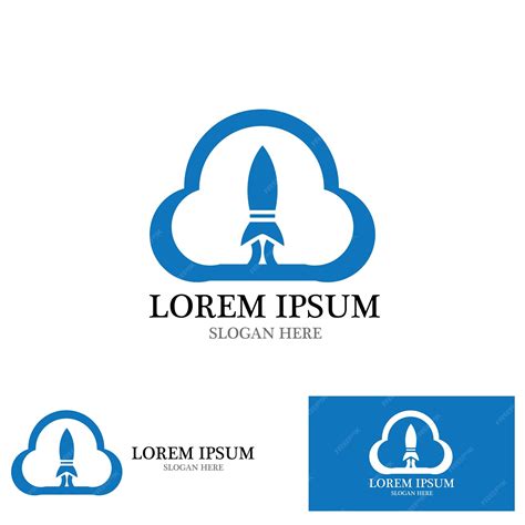 클라우드 테크노 로고 벡터 템플릿 프리미엄 벡터