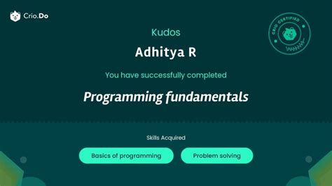 Adhitya R On Linkedin Learnbydoing Criodo Softwaredevelopment