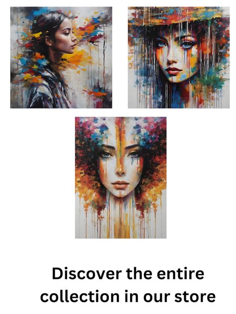 Lady of the Dreams Portrait of Blue Eyes Artwork Woman Expressive Face ...