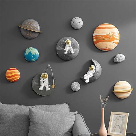 Space Themed Nursery Space Wall Decal Watercolor Solar System Sun And