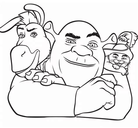 Dibujo Para Colorear Shrek Y Sus Mejores Amigos Dibujos Para Colorear