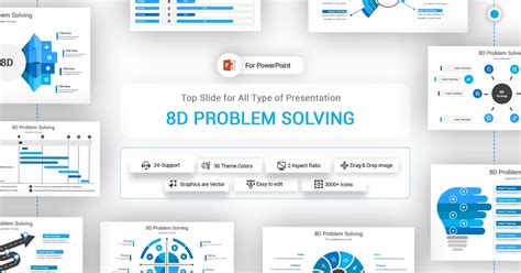 8d Problem Solving Powerpoint Template Incl 8 Steps And Challenges Envato