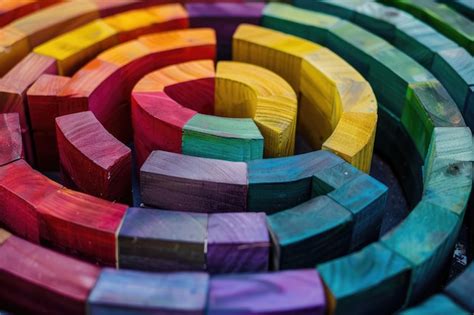 Spiraling Rainbow Labyrinth A Hypnotic Wooden Maze Of Choices And