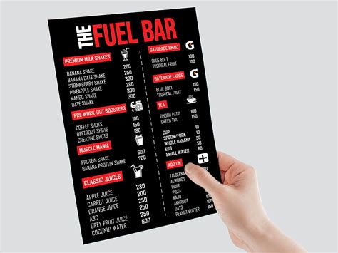 Menu Design Behance