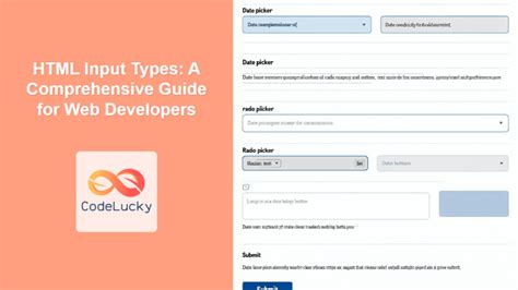 Html Form Elements A Comprehensive Guide Codelucky