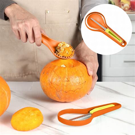 Clearance Hcnuuo 3 In 1 Nesting Pumpkin Tool Set Halloween Pumpkin