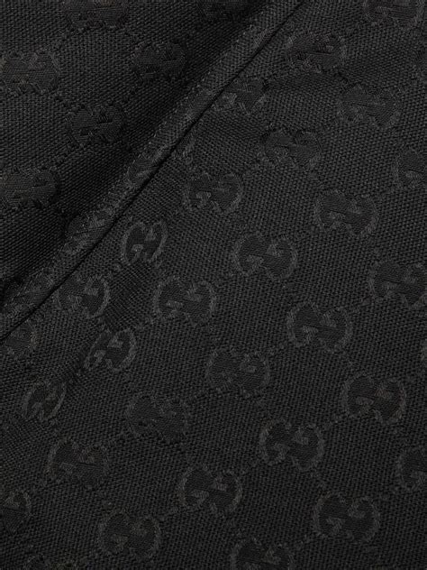 Gucci Gg Cotton Canvas Puffer Jacket In Black Modesens
