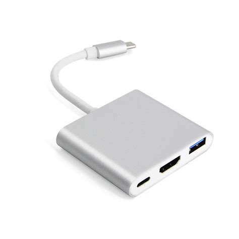 Adaptador Hub Usb Tipo C 3 En 1 Hdmi 4k Usb 31 Typec