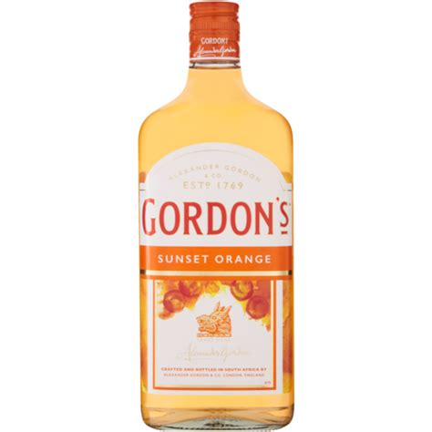 Gordons Sunset Orange Spirit Aperitif Bottle 750ml Liqueurs