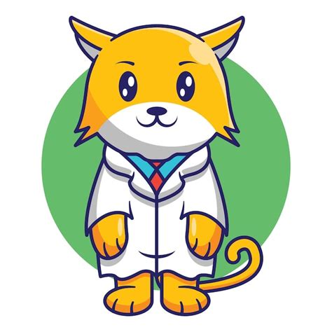 Dise O De Dibujos Animados Lindo Gato Doctor Vector Premium 6372 The