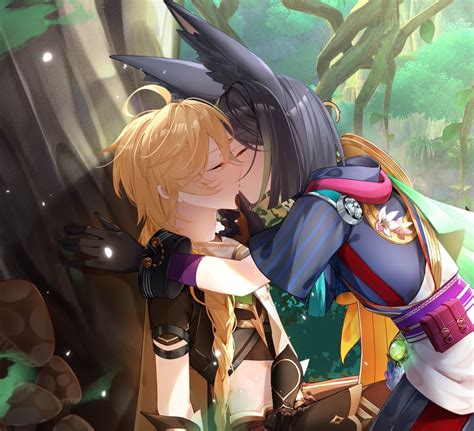 Aether And Tighnari Genshin Impact Drawn By Buzheng61241 Danbooru