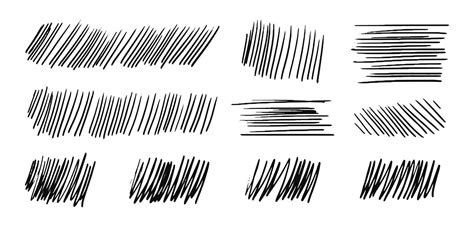Set Of Hatching Lines Diagonal Vertical Or Parallel Strokes A Set Of