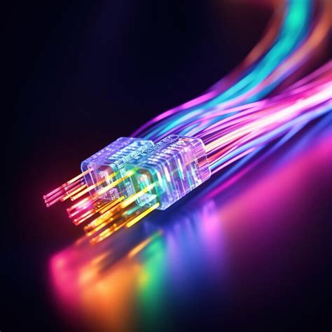Premium Ai Image Network Cable Binary Fiber Otics Backgound