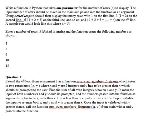 Solved Write A Function In Python That Takes One Parameter