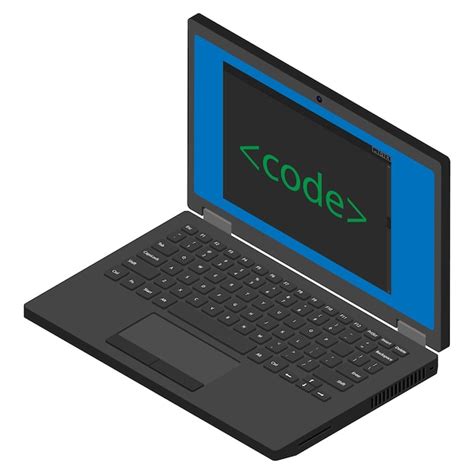 Premium Vector Laptop Coding Concept Web Developer Design Programming