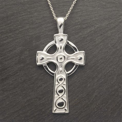 Sterling Silver Celtic Cross Pendant Celtic And Welsh Jewellery
