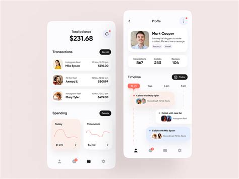 influencer marketplace app by dmitry lauretsky for ronas it ui ux