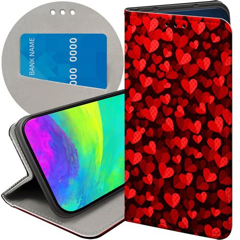 ETUI Z KLAPKĄ DO MOTOROLA MOTO 40 EDGE WZORY WALENTYNKI MIŁOŚĆ SERCE CASE Motorola Sklep