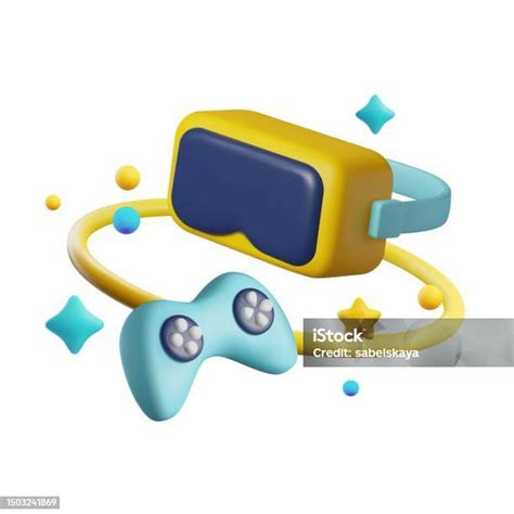 가상 현실 안경 및 조이스틱 3d 스타일 벡터 일러스트레이션 3차원 형태에 대한 스톡 벡터 아트 및 기타 이미지 3차원 형태