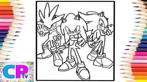 Sonic Vs Silver Vs Shadow Coloring Pages Mendum Beyond Feat Omri