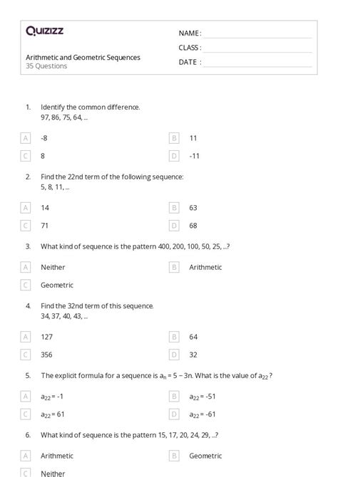 50 Sigma Notation Worksheets For Grade 9 On Quizizz Free And Printable