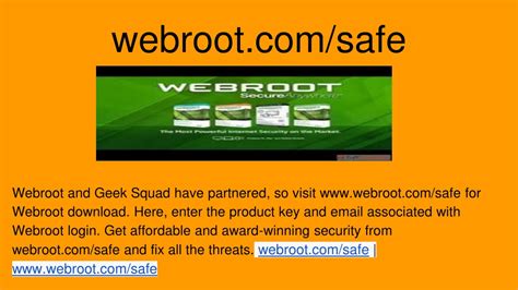 PPT Webroot Com Safe PowerPoint Presentation Free Download ID 10241386