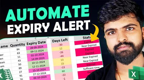 Automate Your Expiry Alerts In Excel Set Up Expiry Date Alerts Instantly Youtube