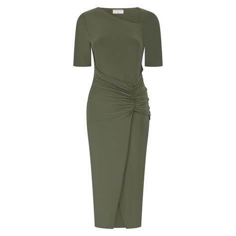 Latica Midi Dress In Cypress Green Celestine And Mae Wolf And Badger